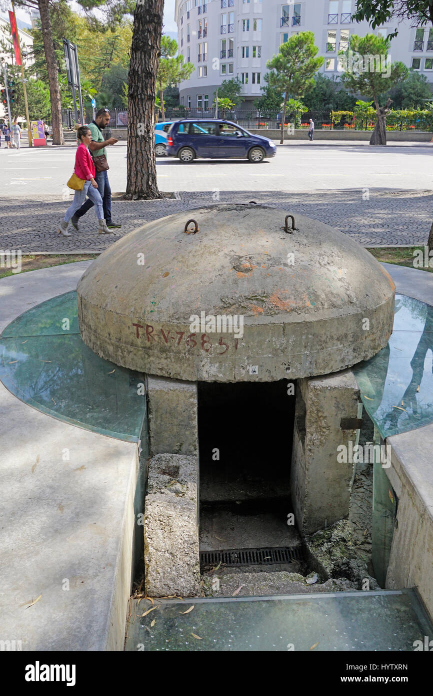 Defensive bunker in Duress, Albania Stock Photo - Alamy