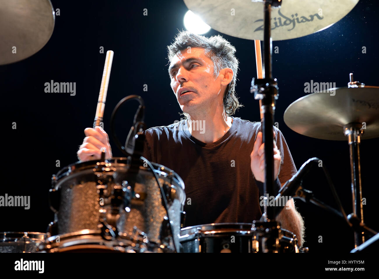 BARCELONA - JUN 3: The drummer of Shellac (band) performs in concert at ...