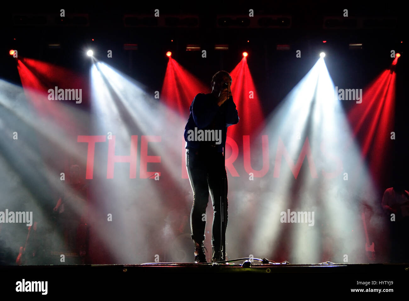 VALENCIA, SPAIN - JUN 11: The Drums (indie pop band) perform in concert ...