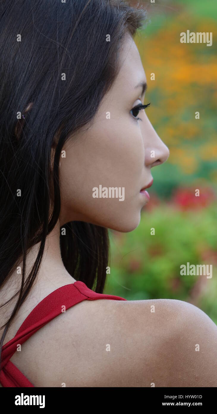 Teen Girl Staring Stock Photo - Alamy