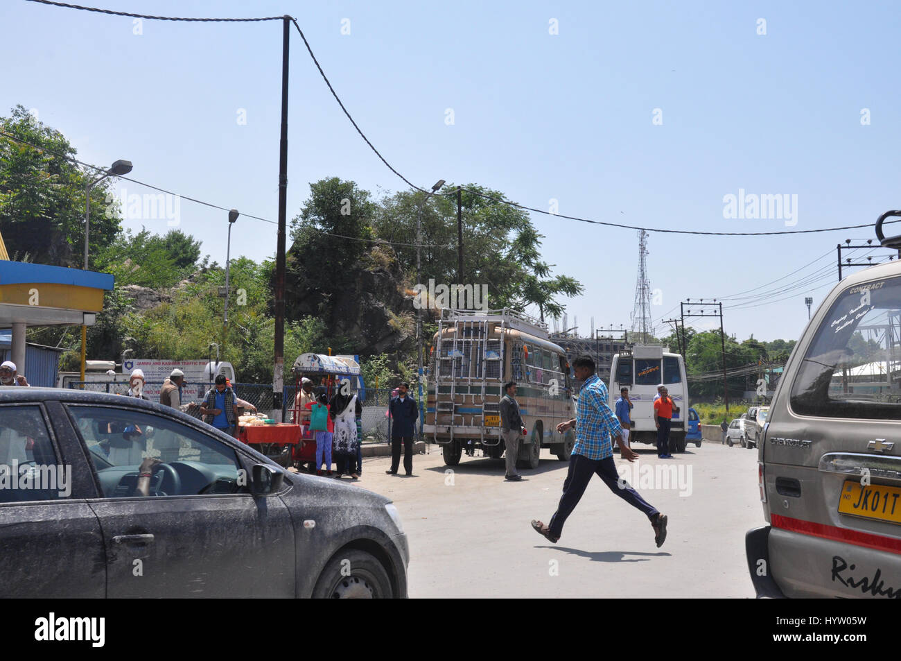 Kashmir, Srinagar City, Daily Service, Transport small bus, (Photo ...