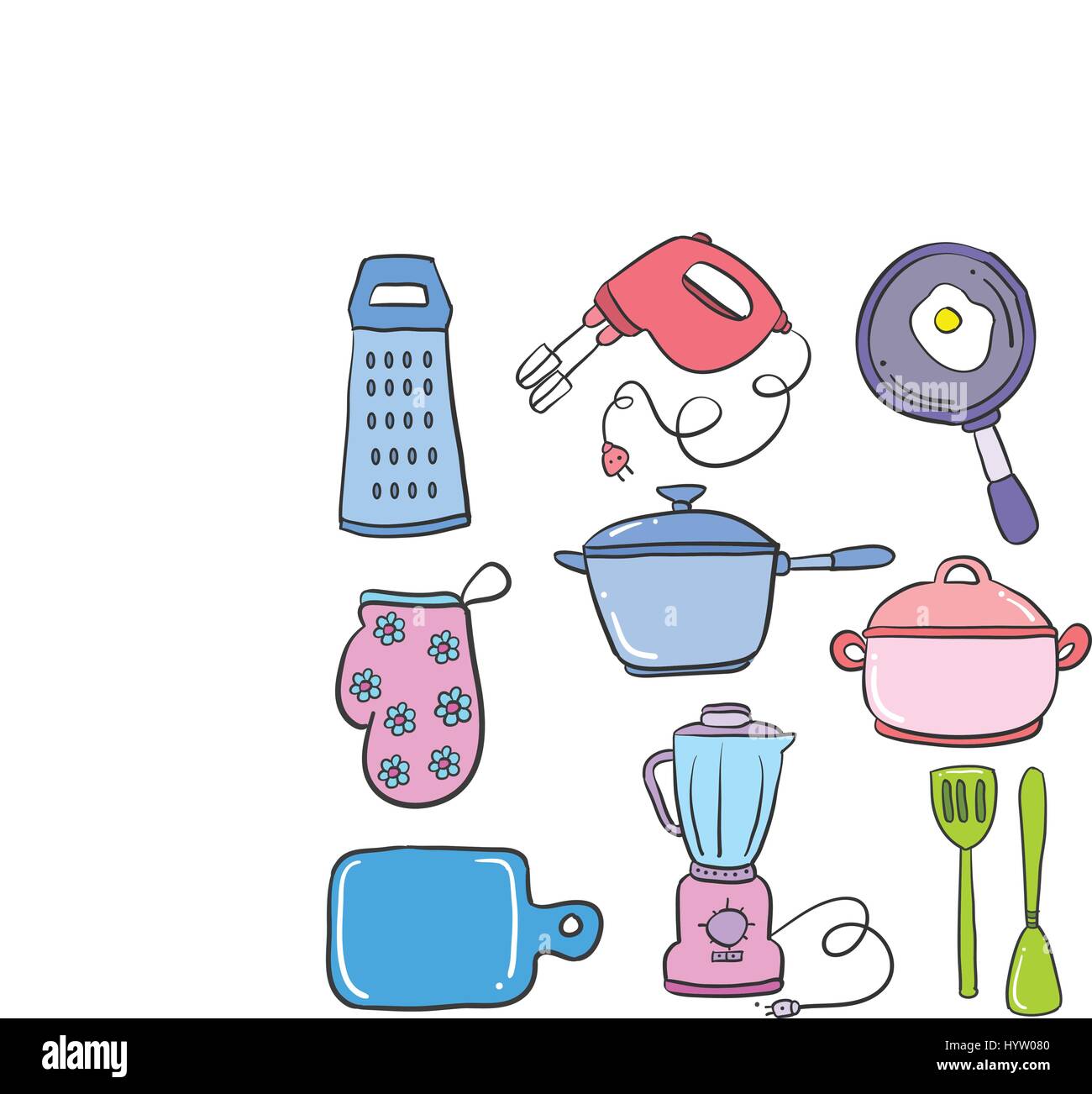 Collection of object kitchen set Stock Vector Image & Art - Alamy