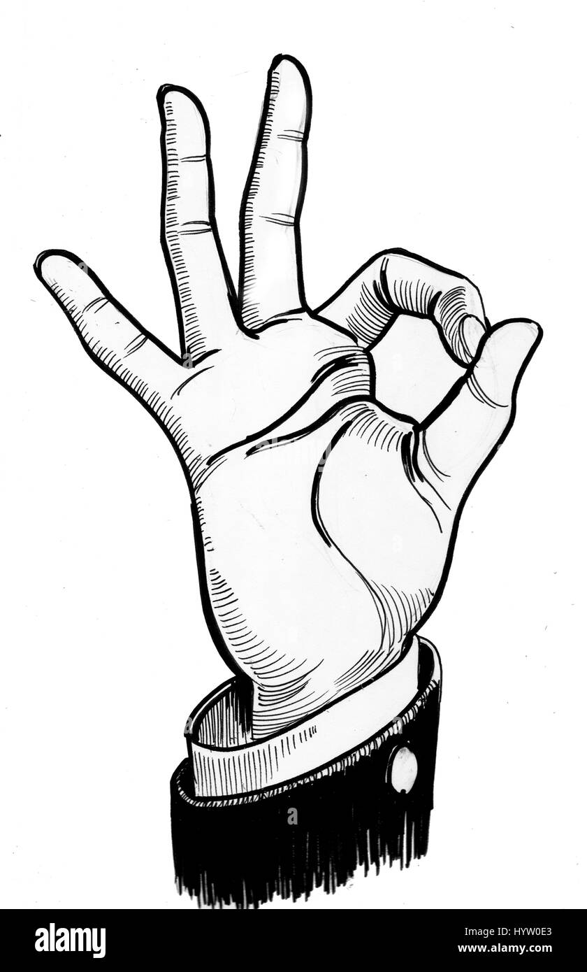 O k hand sign hi-res stock photography and images - Alamy