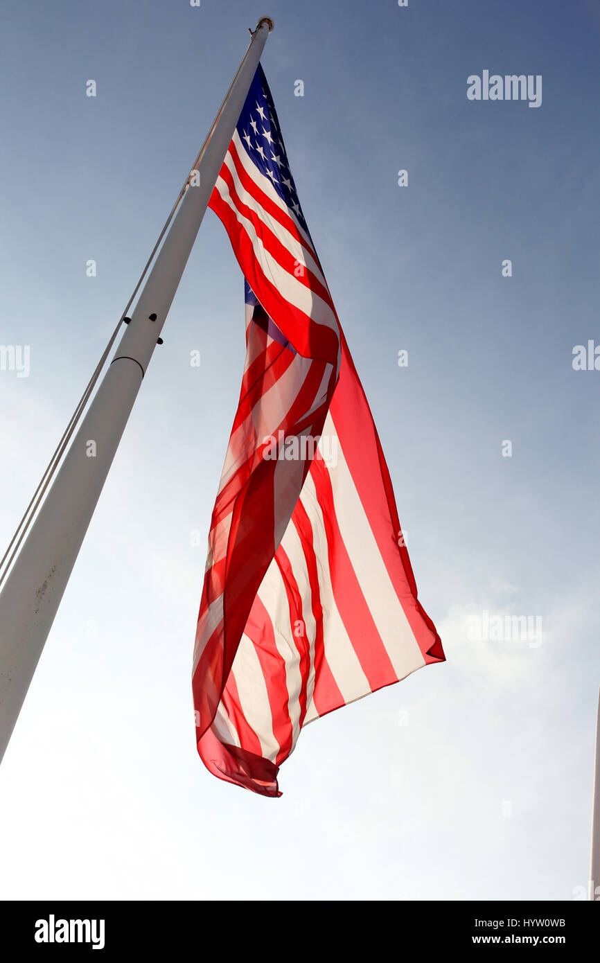 American flag waves hi-res stock photography and images - Alamy