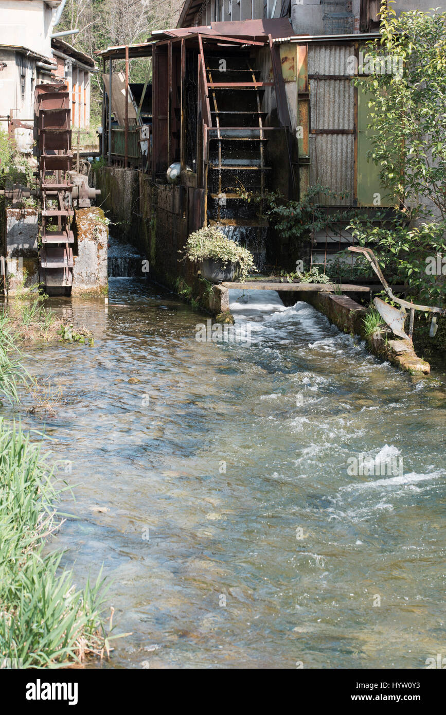 Water Industrial architecture. Mills Stock Photo - Alamy