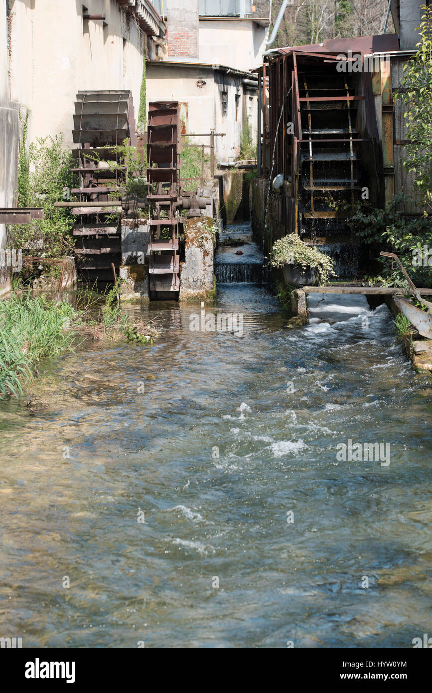 Water Industrial architecture. Mills Stock Photo - Alamy