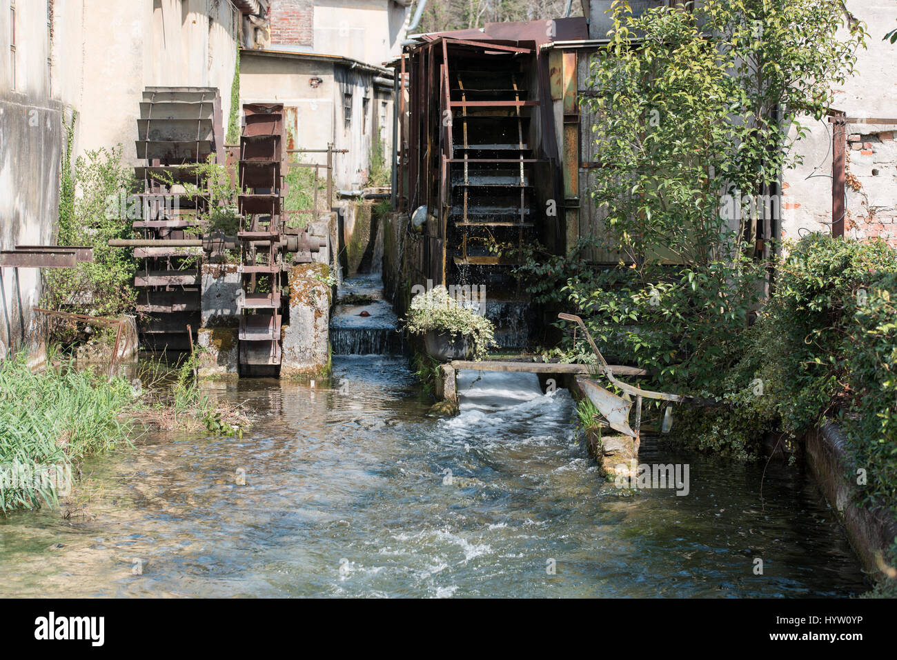 Water Industrial architecture. Mills Stock Photo - Alamy