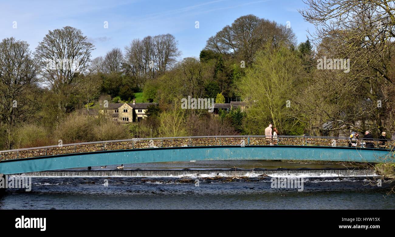 Bakewell bridge lovelocks hi-res stock photography and images - Alamy