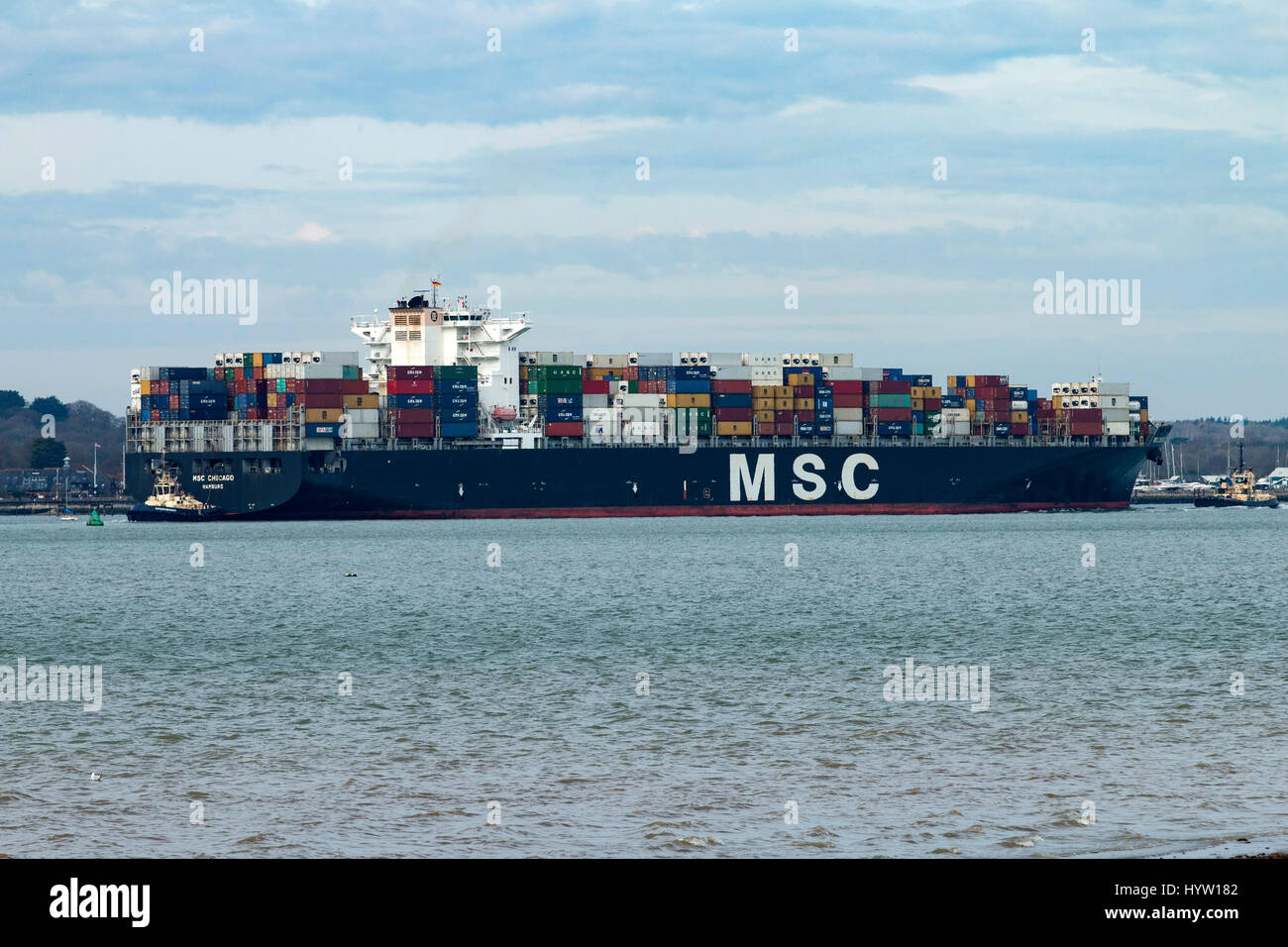 Msc container ship vessel hi-res stock photography and images - Alamy