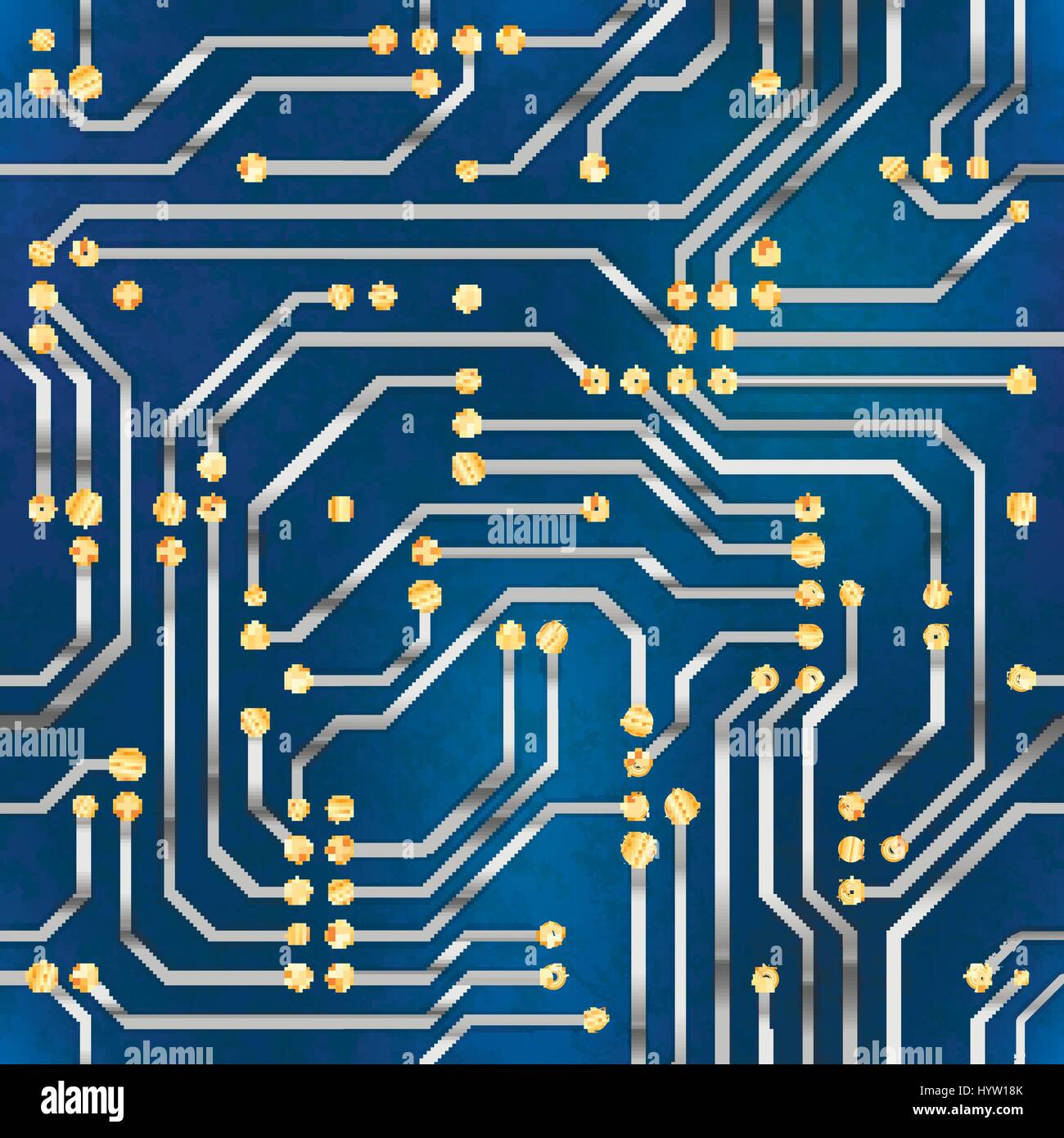 Computer Microchip Seamless Pattern On Blue Background Stock Vector Image And Art Alamy