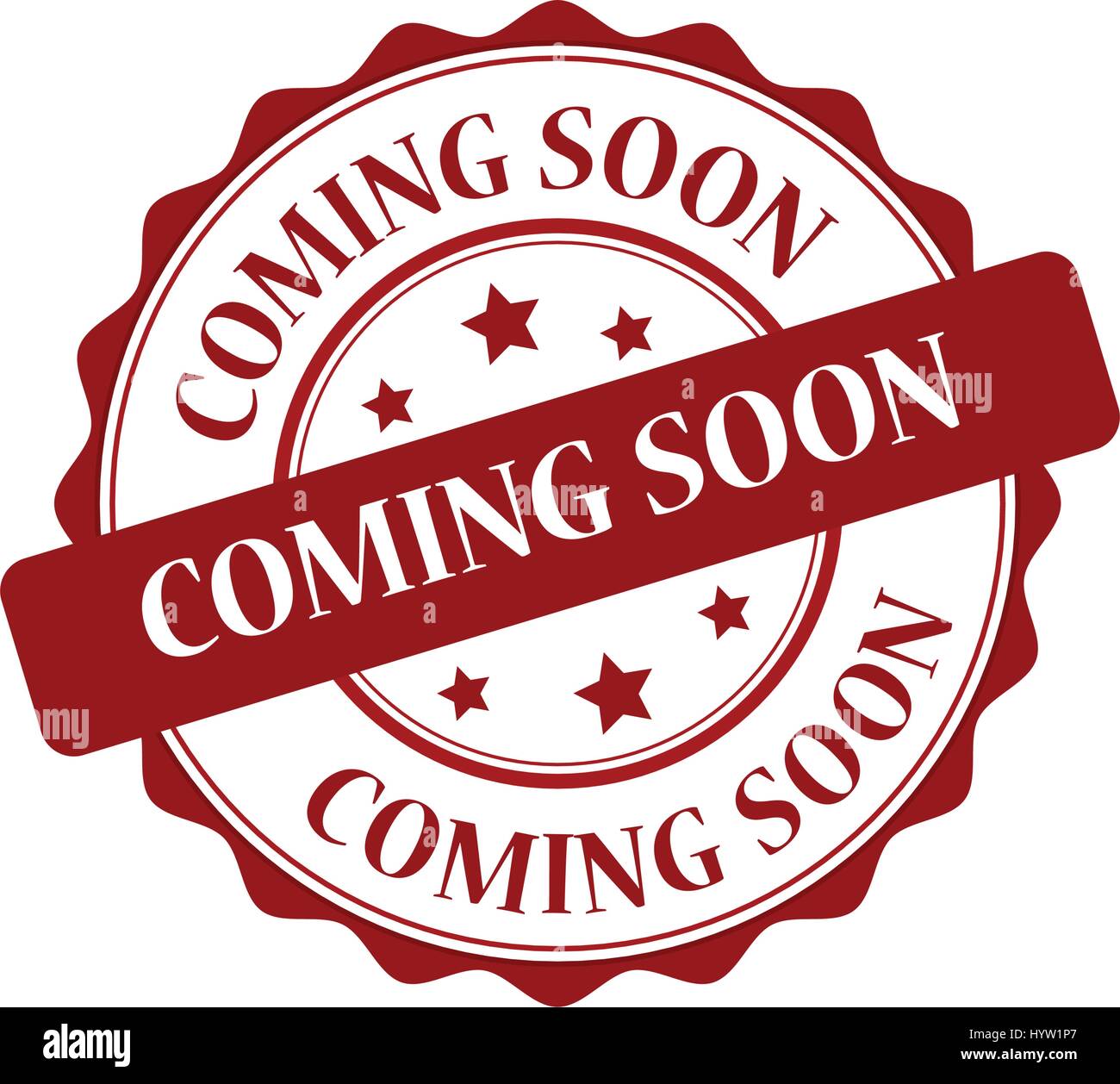Coming soon sticker icon Stock Vector Images - Alamy