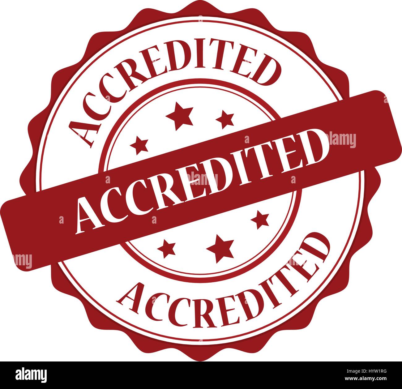 Accredited red stamp illustration Stock Vector Image & Art - Alamy