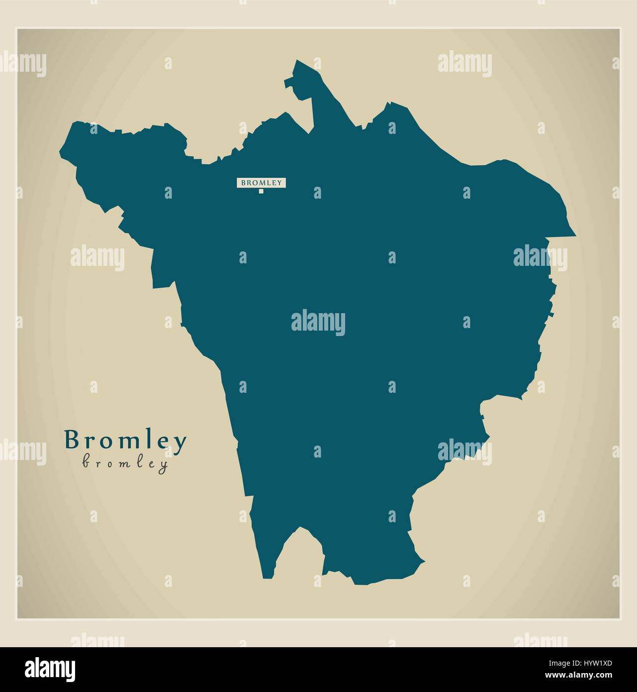 Bromley london map hi-res stock photography and images - Alamy