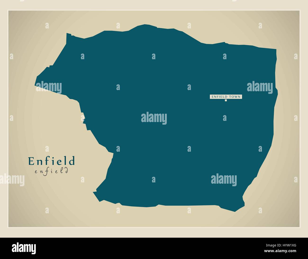 Enfield uk map hi-res stock photography and images - Alamy