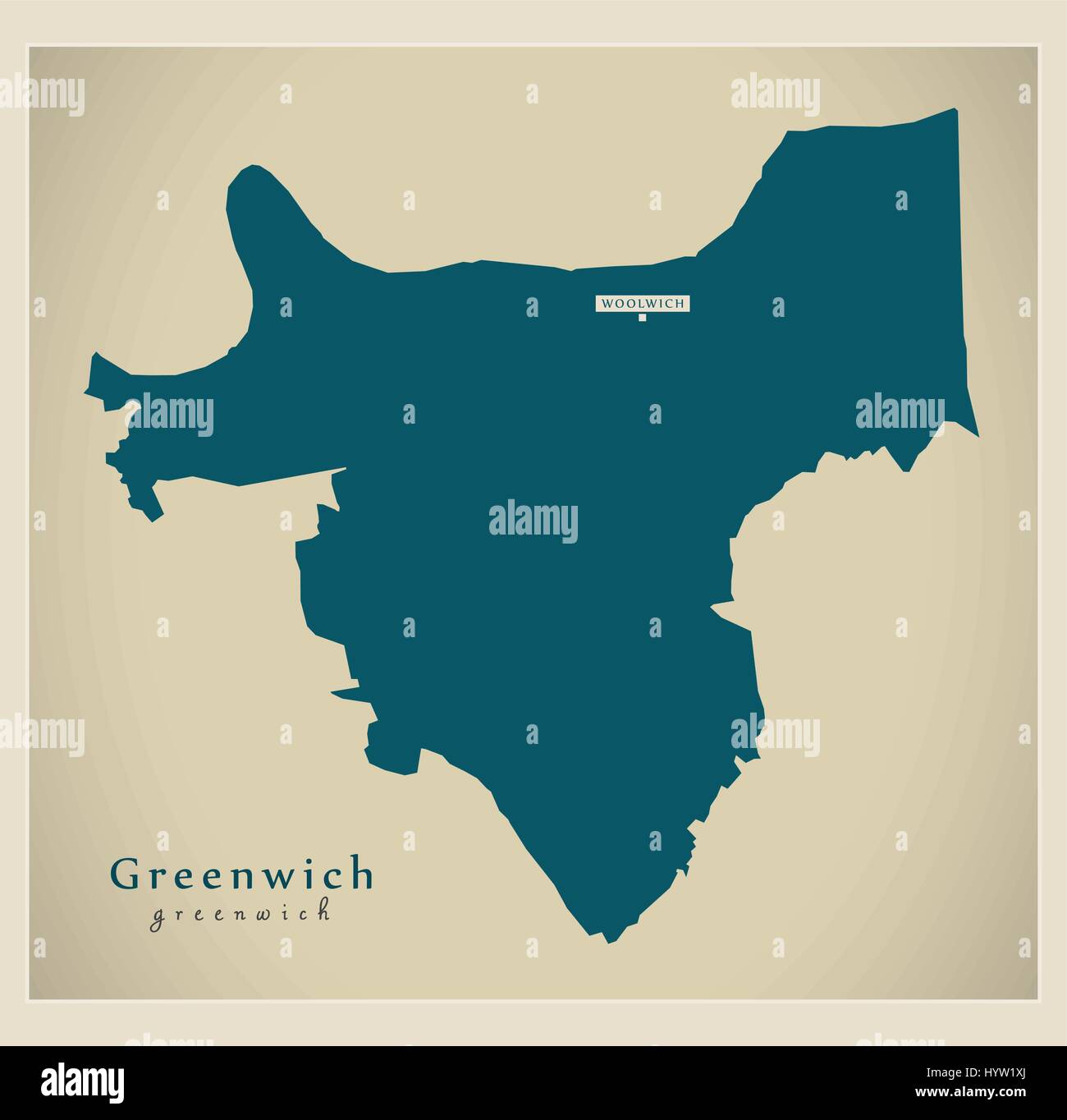 Map of greenwich london hi-res stock photography and images - Alamy