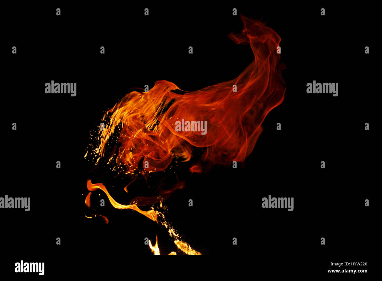Blaze of Fire Stock Photo - Alamy