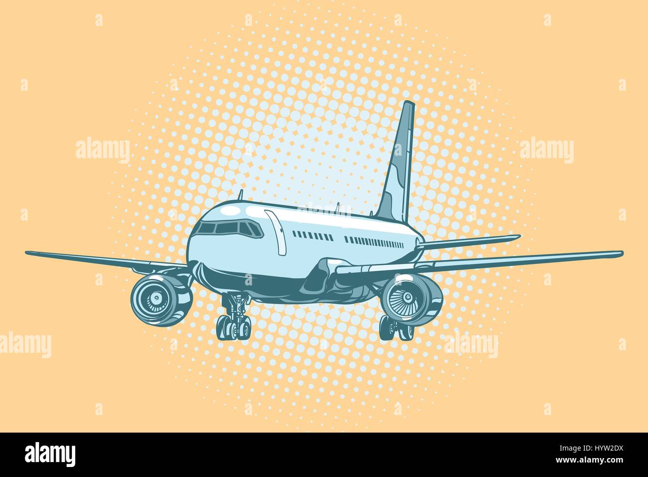 Aircraft landing flight Stock Vector Images - Alamy