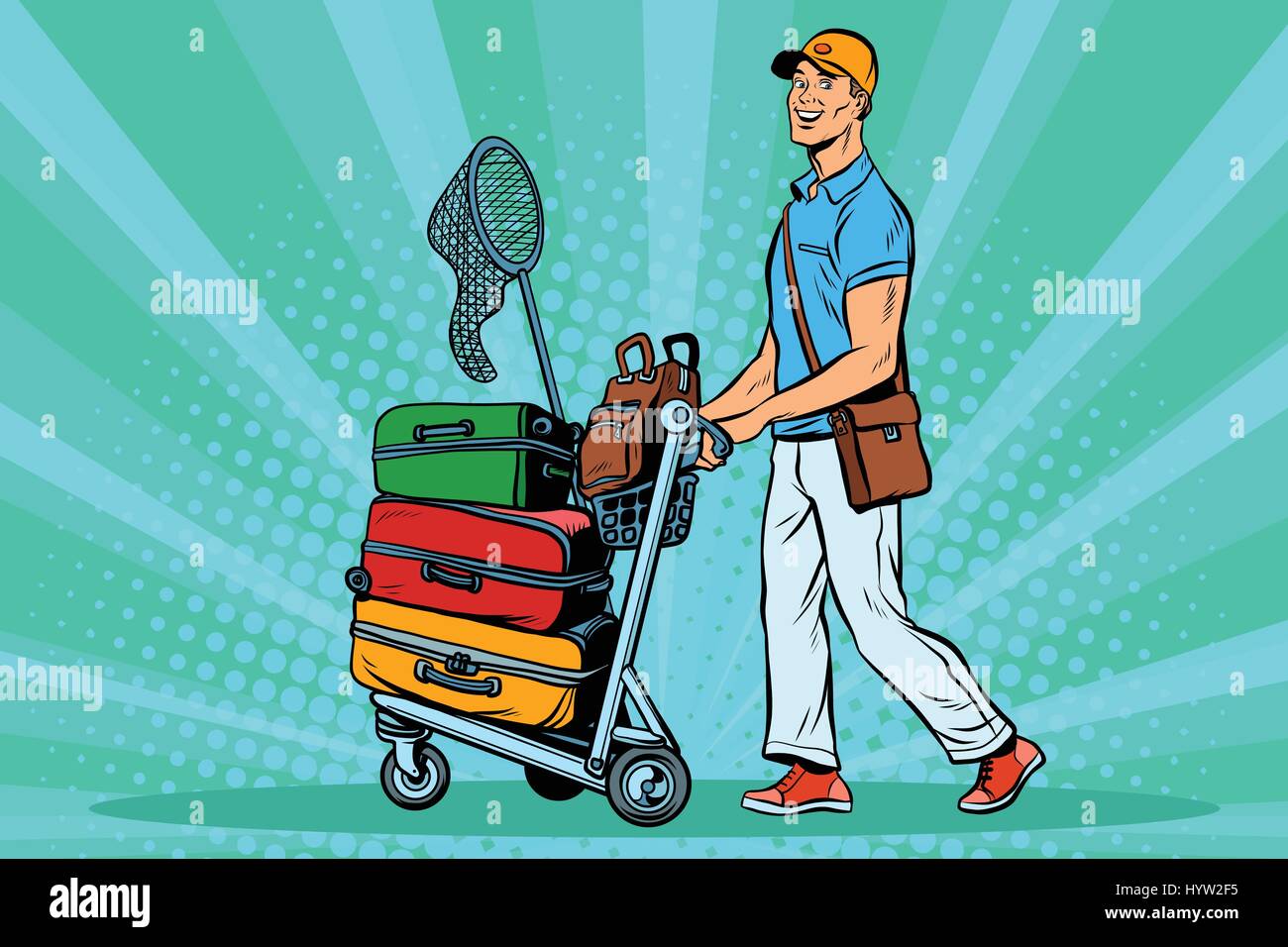 Cartoon traveler hi-res stock photography and images - Alamy