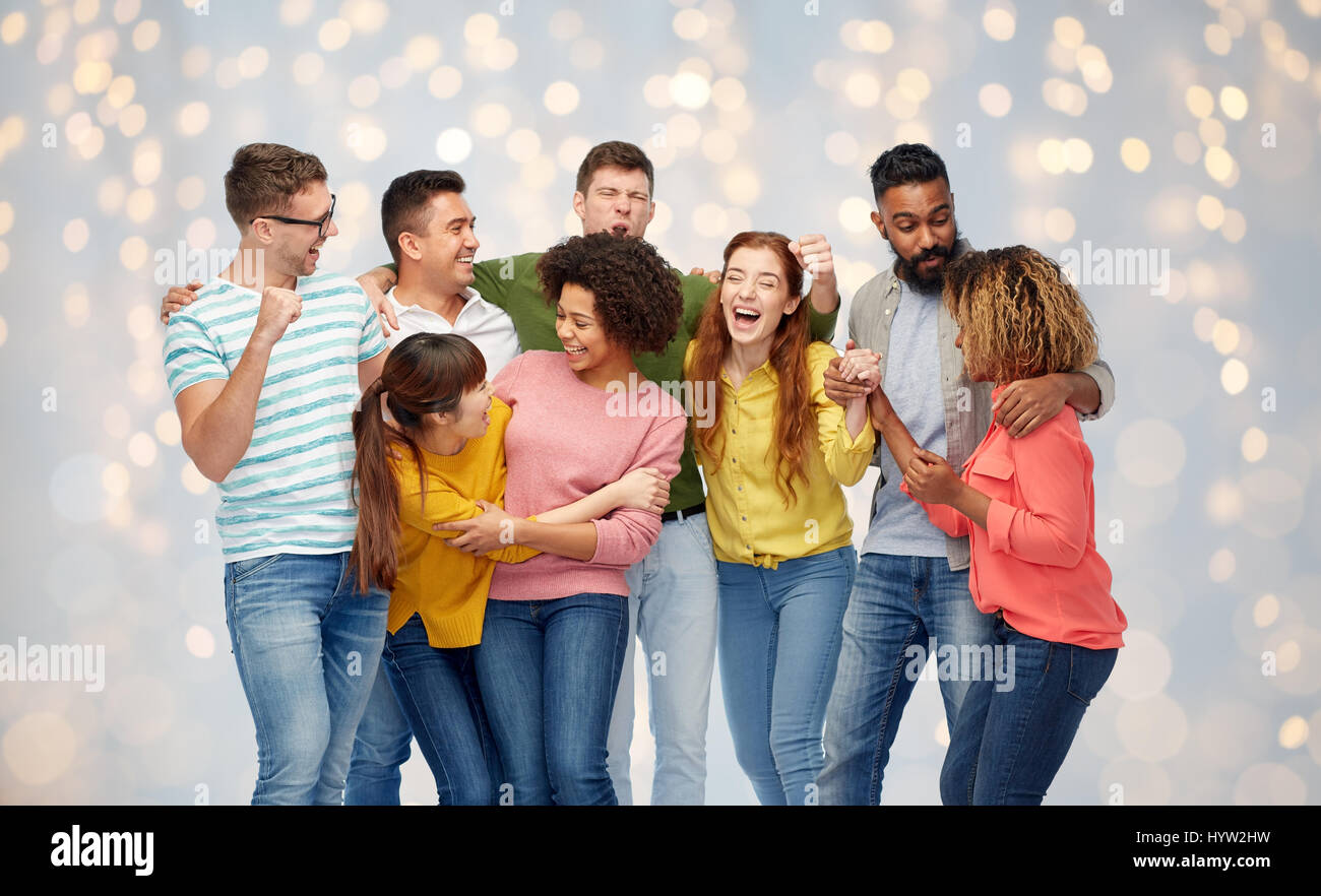 international group of happy smiling people Stock Photo - Alamy
