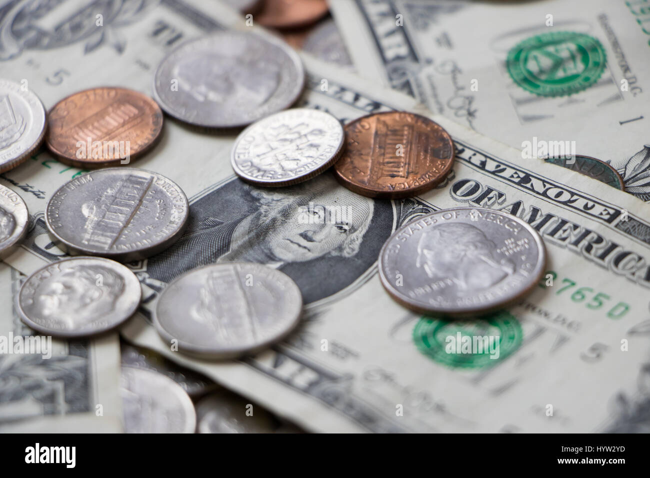 American coins and paper money hi-res stock photography and images - Alamy