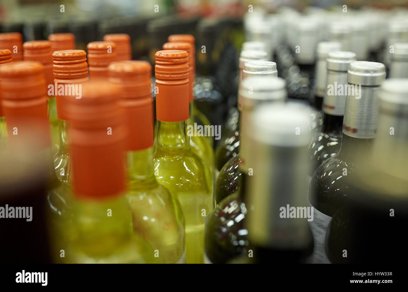 close up of bottles at liquor store Stock Photo - Alamy