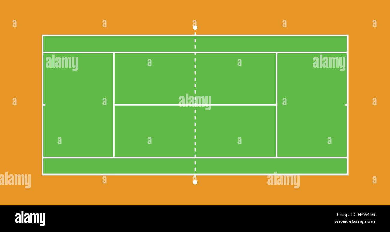 Tennis court illustration Stock Vector Image & Art - Alamy