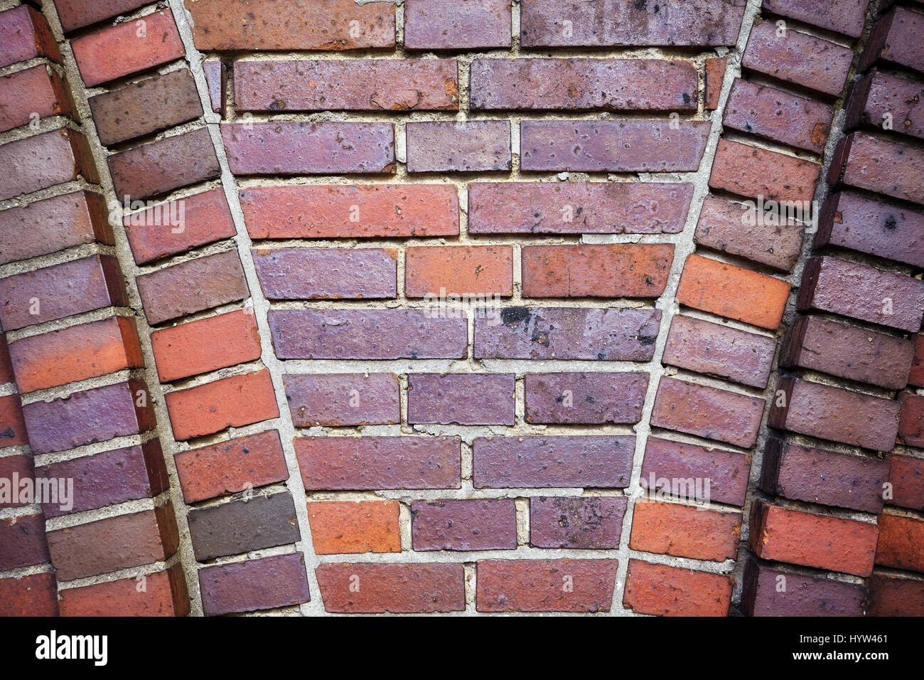 Picture of an old weathered clinker brick wall, background or texture ...