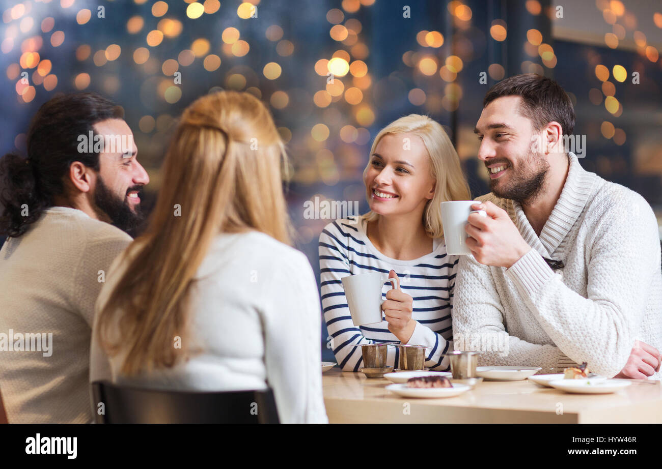 Group of friends talking cafe hi-res stock photography and images - Alamy