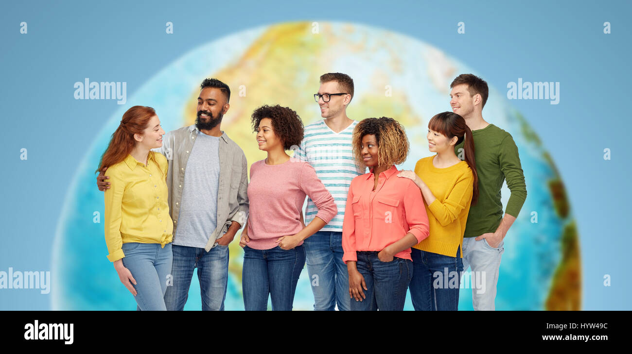 international group of happy smiling people Stock Photo - Alamy