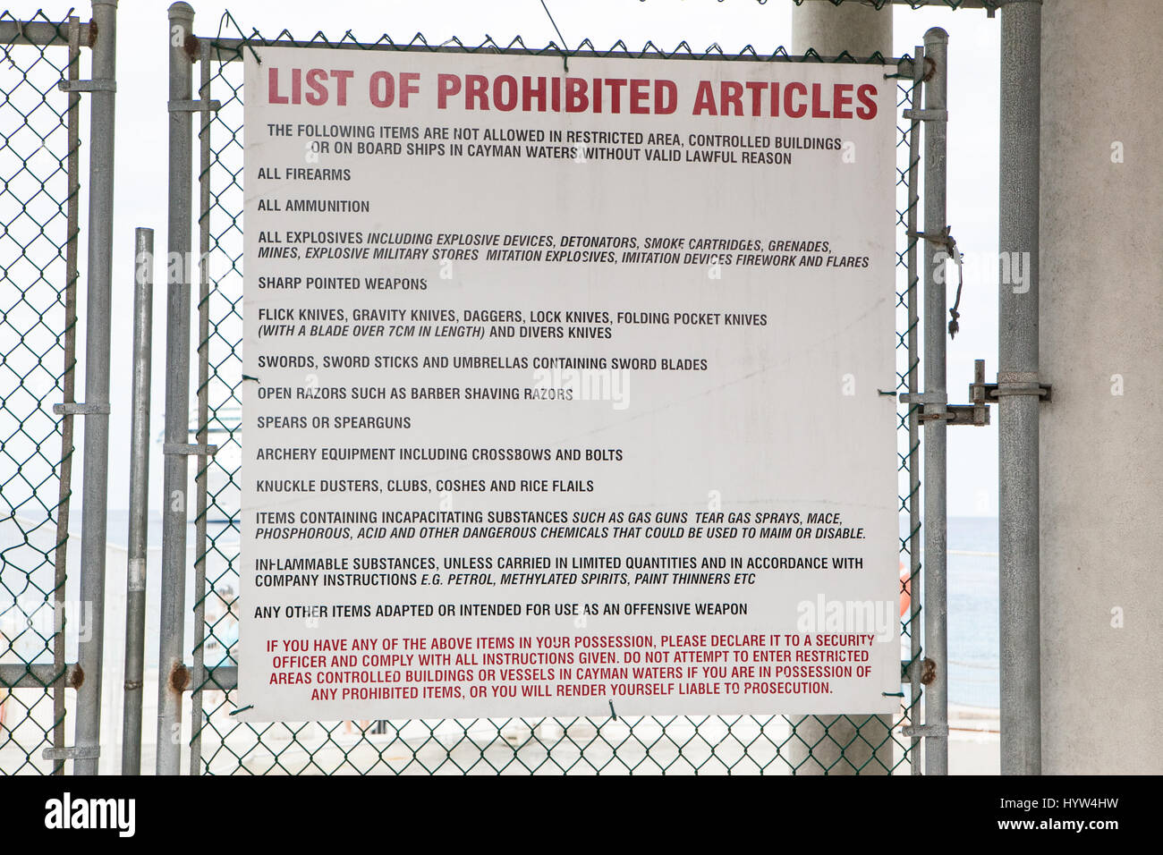 Safety signs coastal hi-res stock photography and images - Alamy