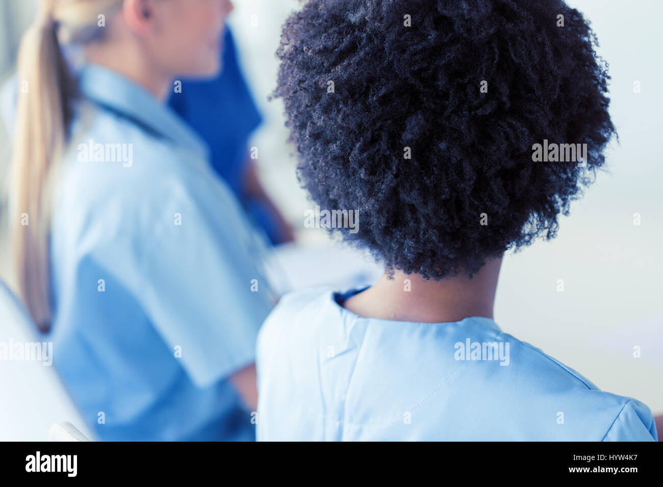close up of african doctor at hospital from back Stock Photo - Alamy