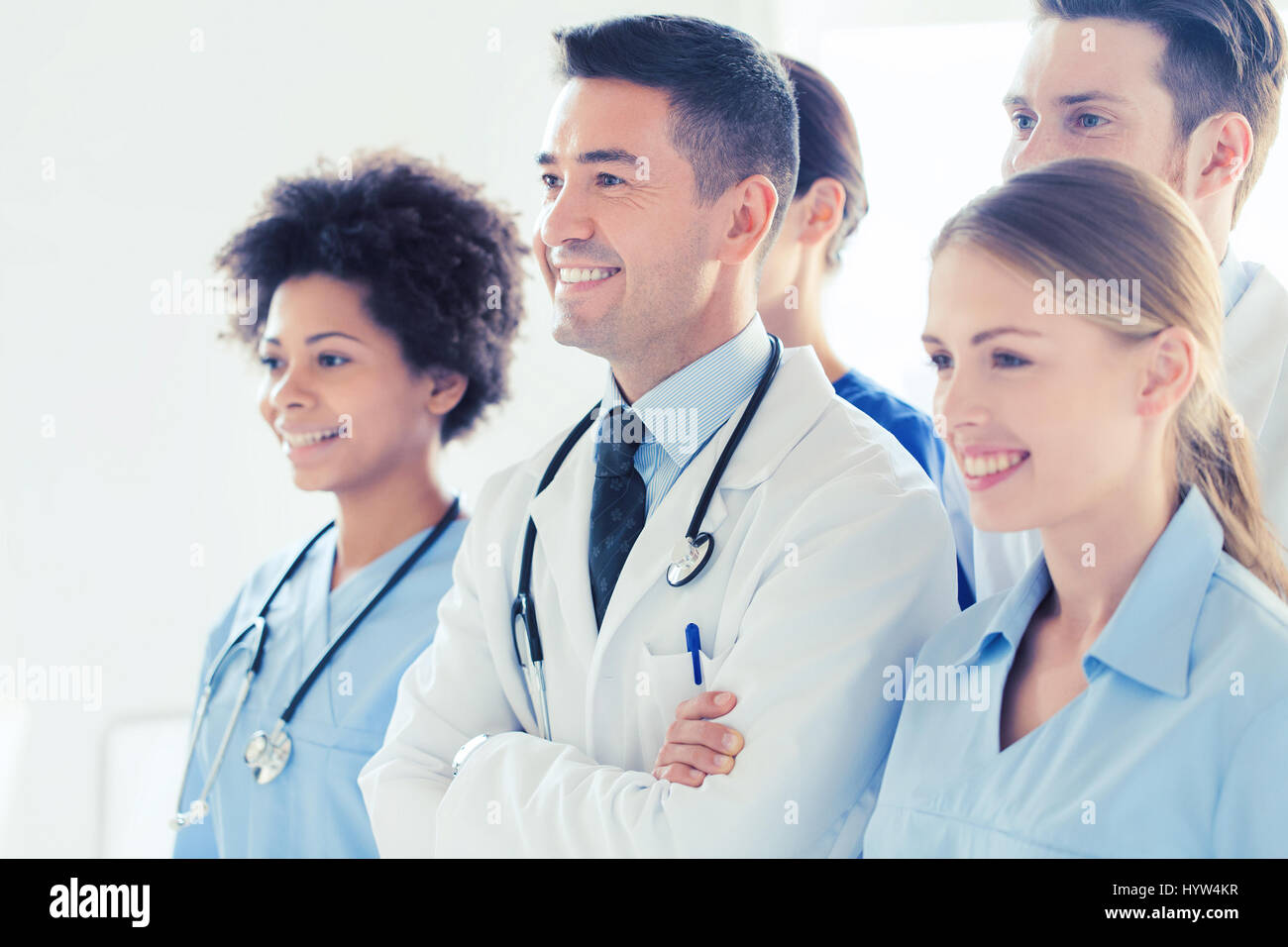 group of happy doctors at hospital Stock Photo - Alamy