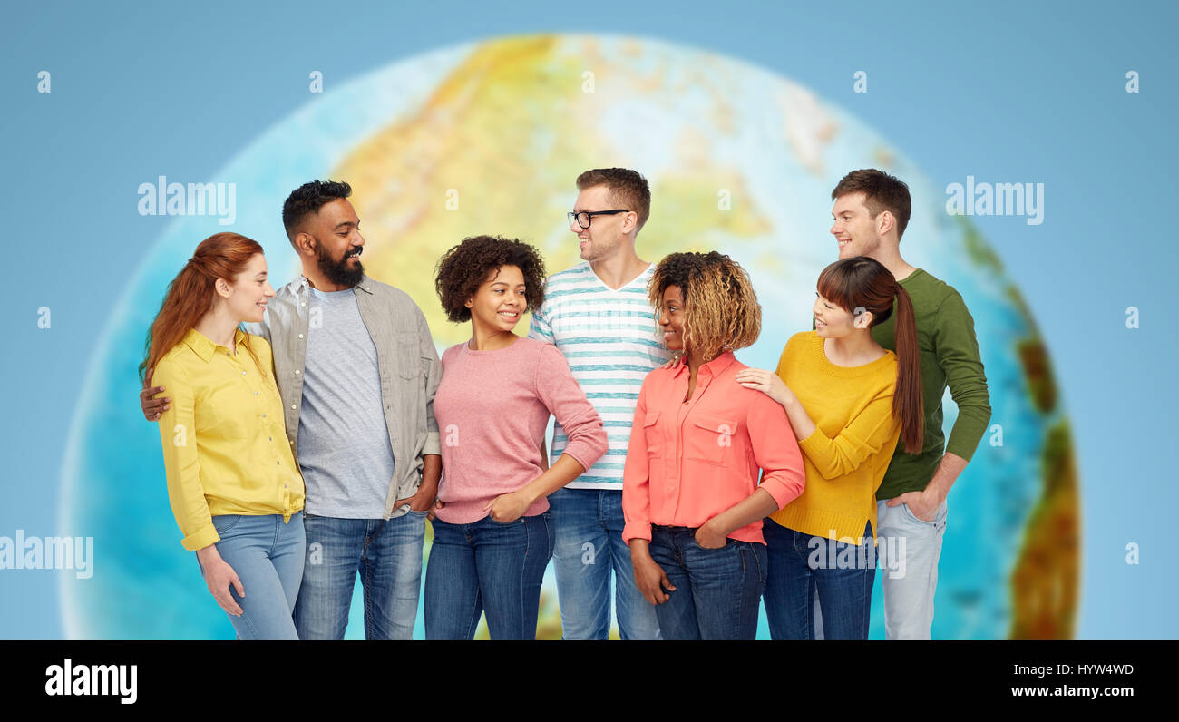 international group of happy smiling people Stock Photo - Alamy