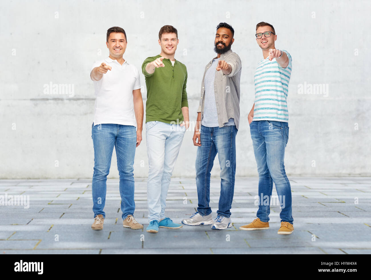 Diverse group smiling men hi-res stock photography and images - Alamy