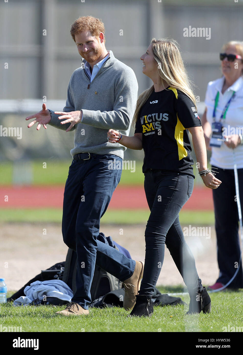 Prince Harry with Jayne Kavanagh, Invictus Games UK Team Chef de ...