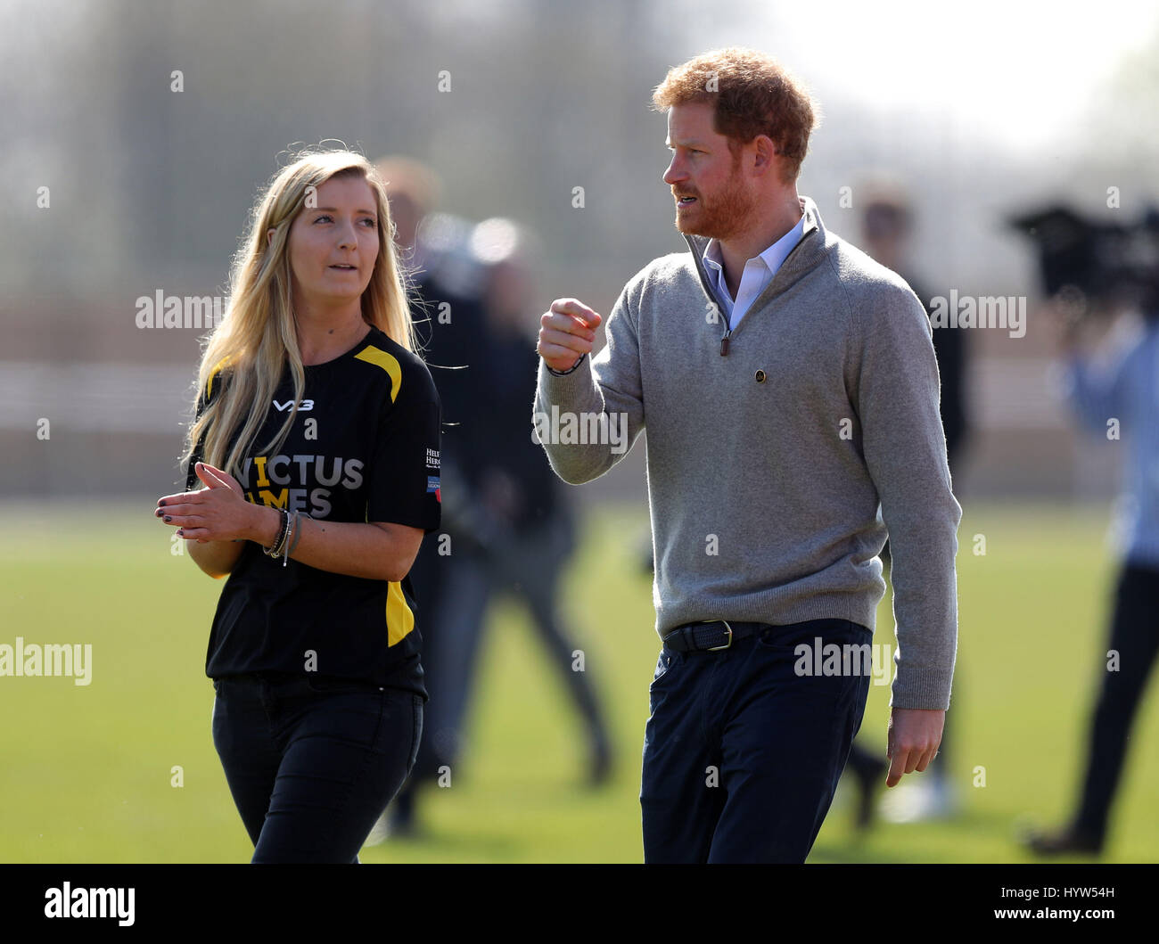 Prince Harry with Jayne Kavanagh, Invictus Games UK Team Chef de ...