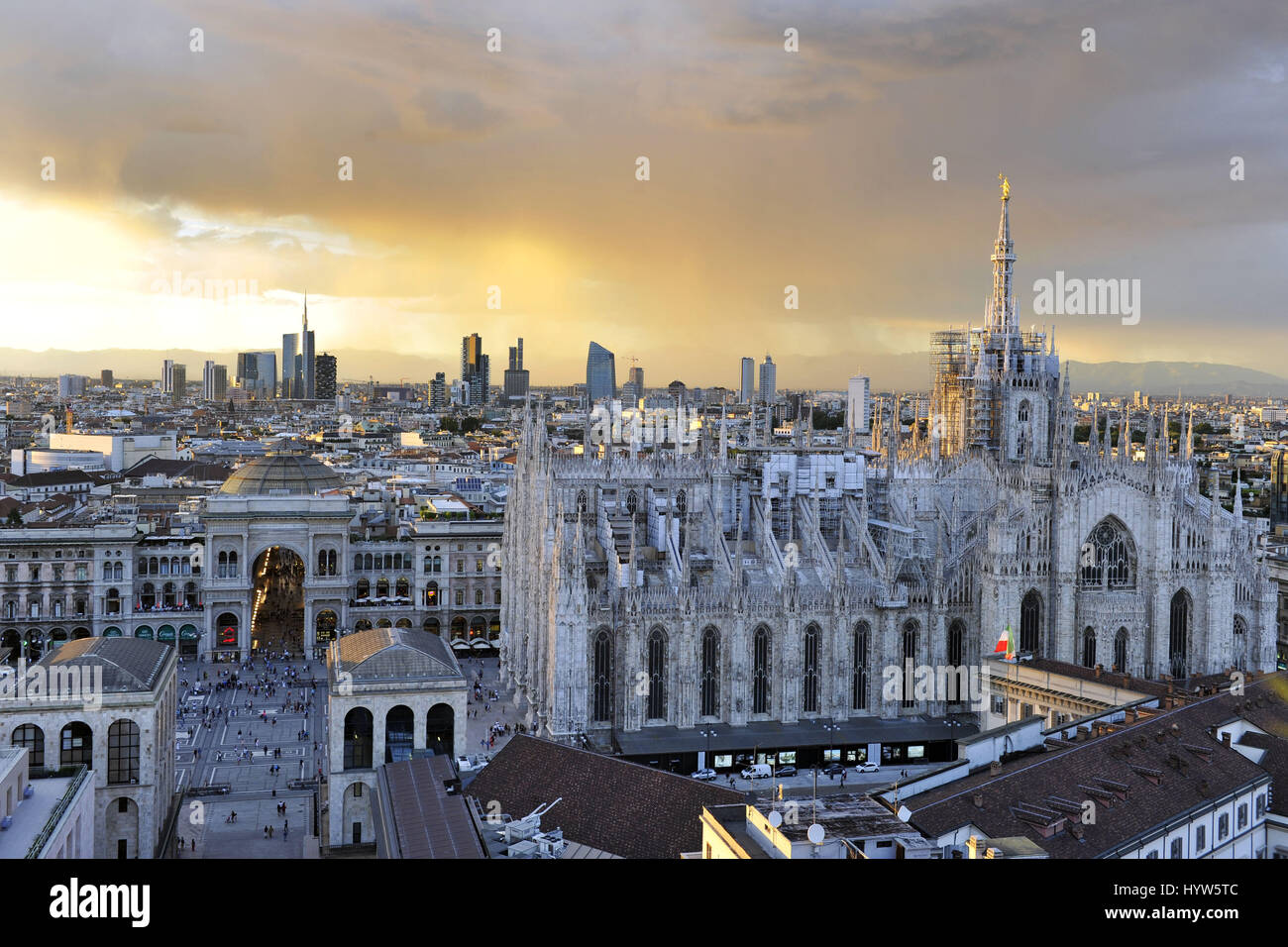 General view of Milan Cathedral (Basilica of the Nativity of Saint Mary ...