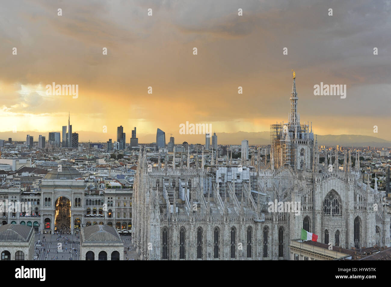 General view of Milan Cathedral (Basilica of the Nativity of Saint Mary ...