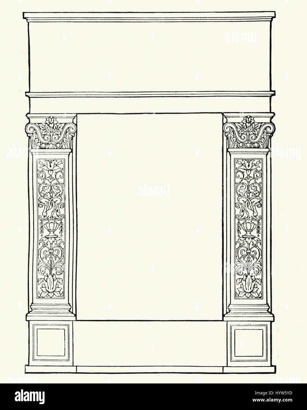 Ornate blank border title page Stock Photo - Alamy