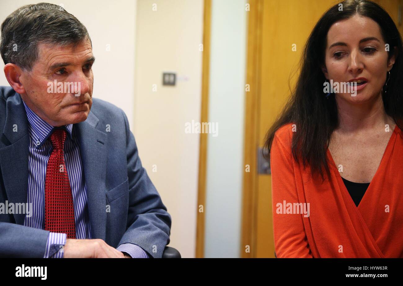 Michael Deely, father of Trevor Deely, with his daughter Michele Deely ...