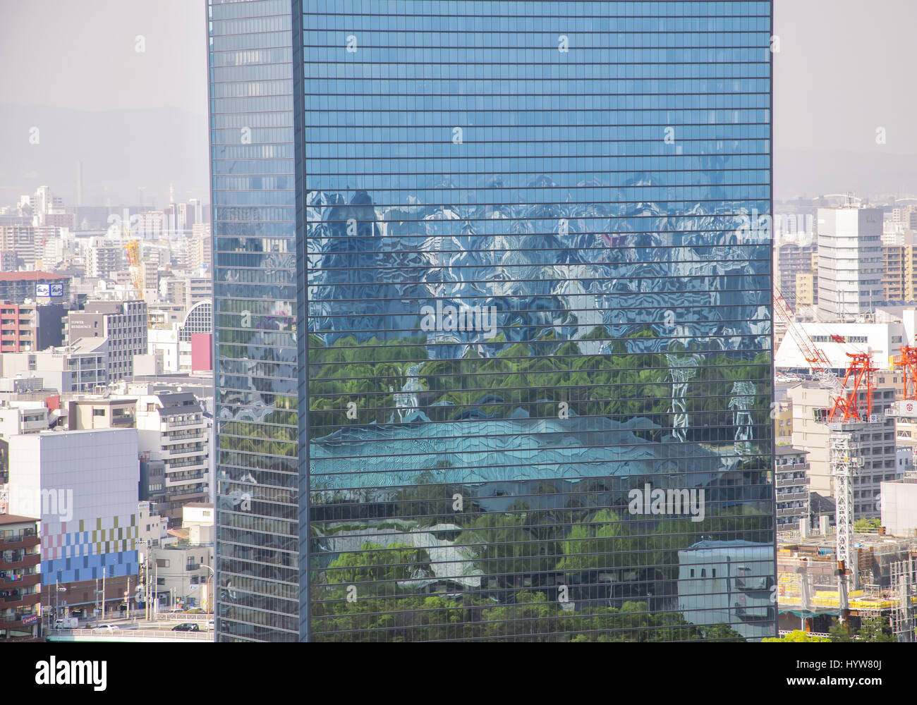Aerial view of Osaka from castle, Japan Stock Photo - Alamy