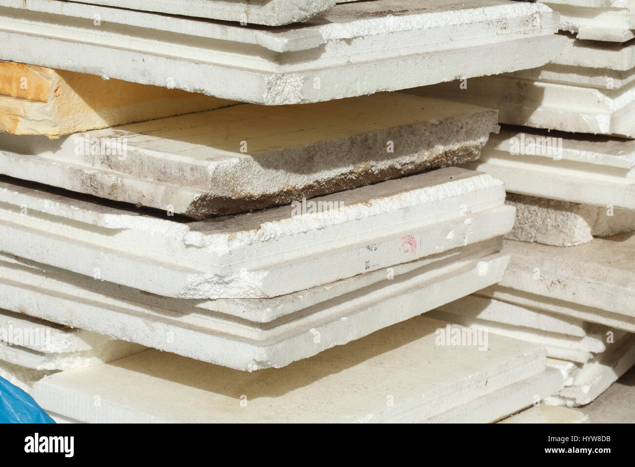 stacked up Styrofoam boards Stock Photo - Alamy