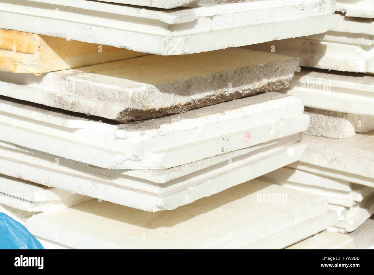 stacked up Styrofoam boards Stock Photo - Alamy
