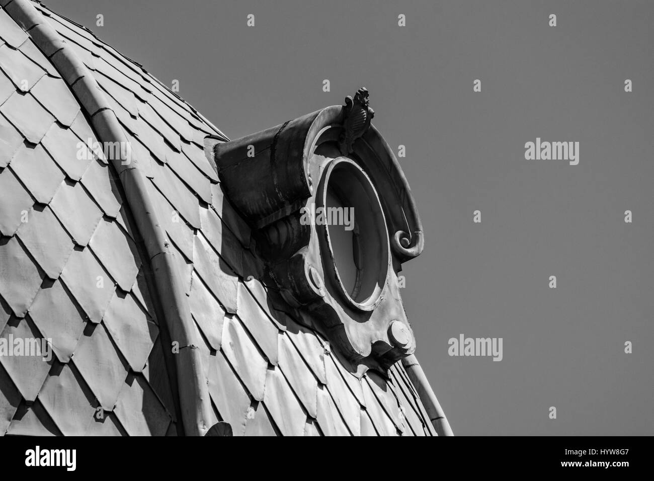 Clear sky roof Black and White Stock Photos & Images - Alamy