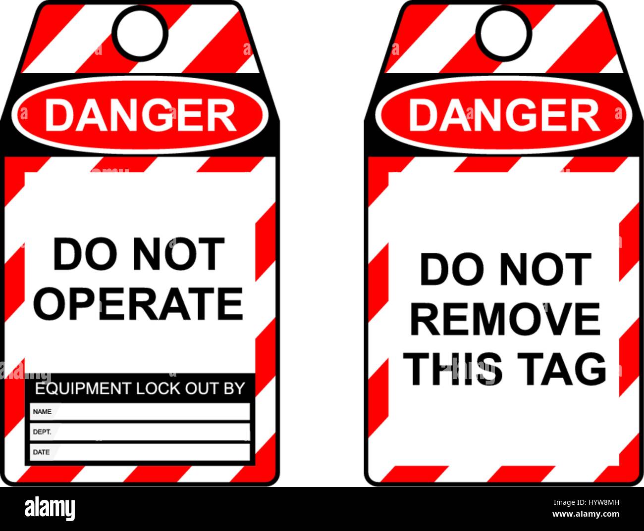 Lockout tagout Stock Vector Images - Alamy