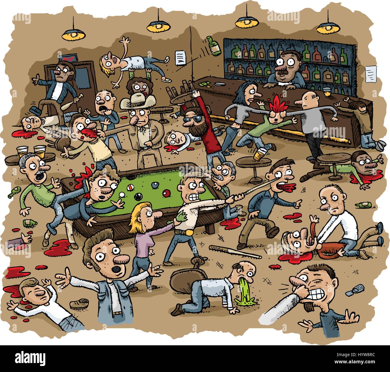 Cowboy bar fight hi-res stock photography and images - Alamy