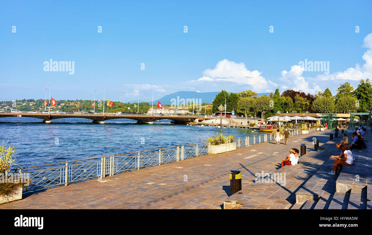 Geneva switzerland people sitting hi-res stock photography and images ...