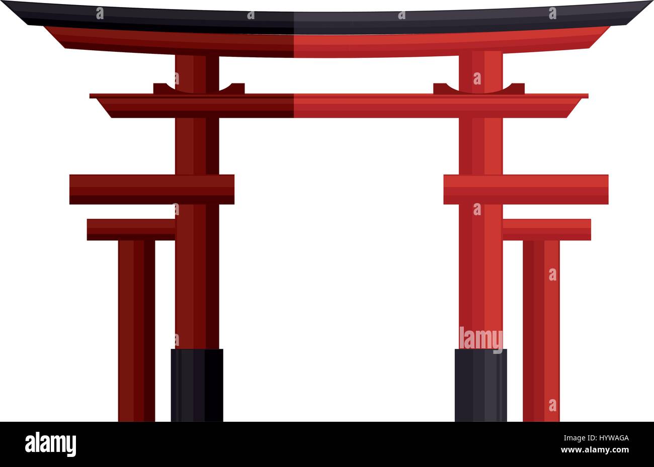Japanese traditional portal Stock Vector Images - Alamy