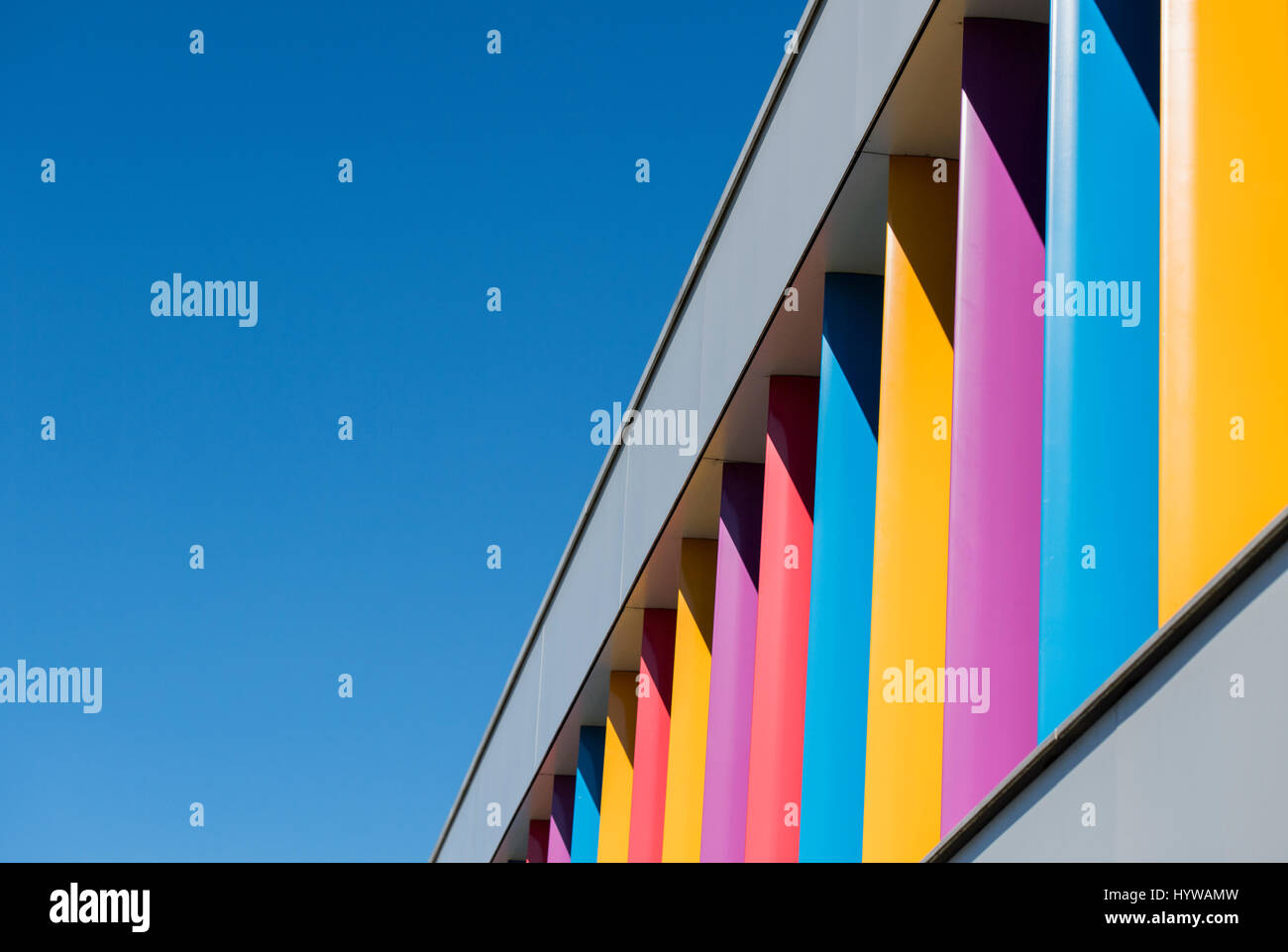Exterior of a colorful building Stock Photo - Alamy
