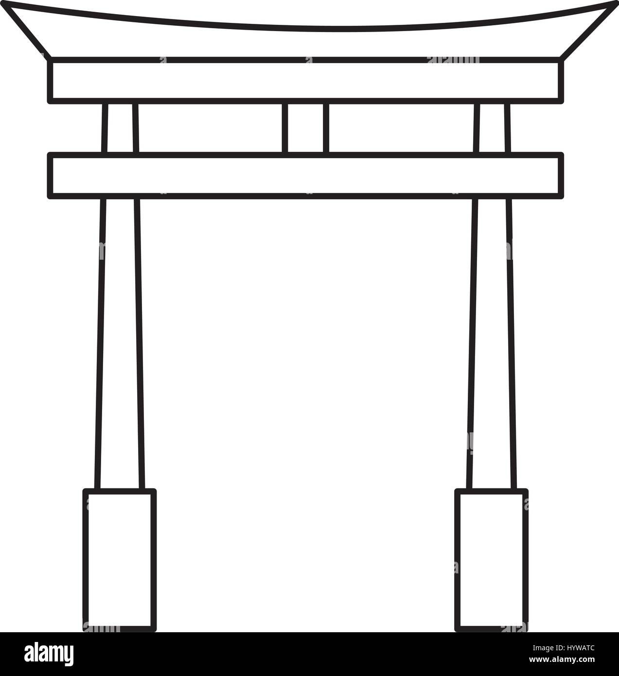 portal japanese culture icon vector illustration design Stock Vector ...